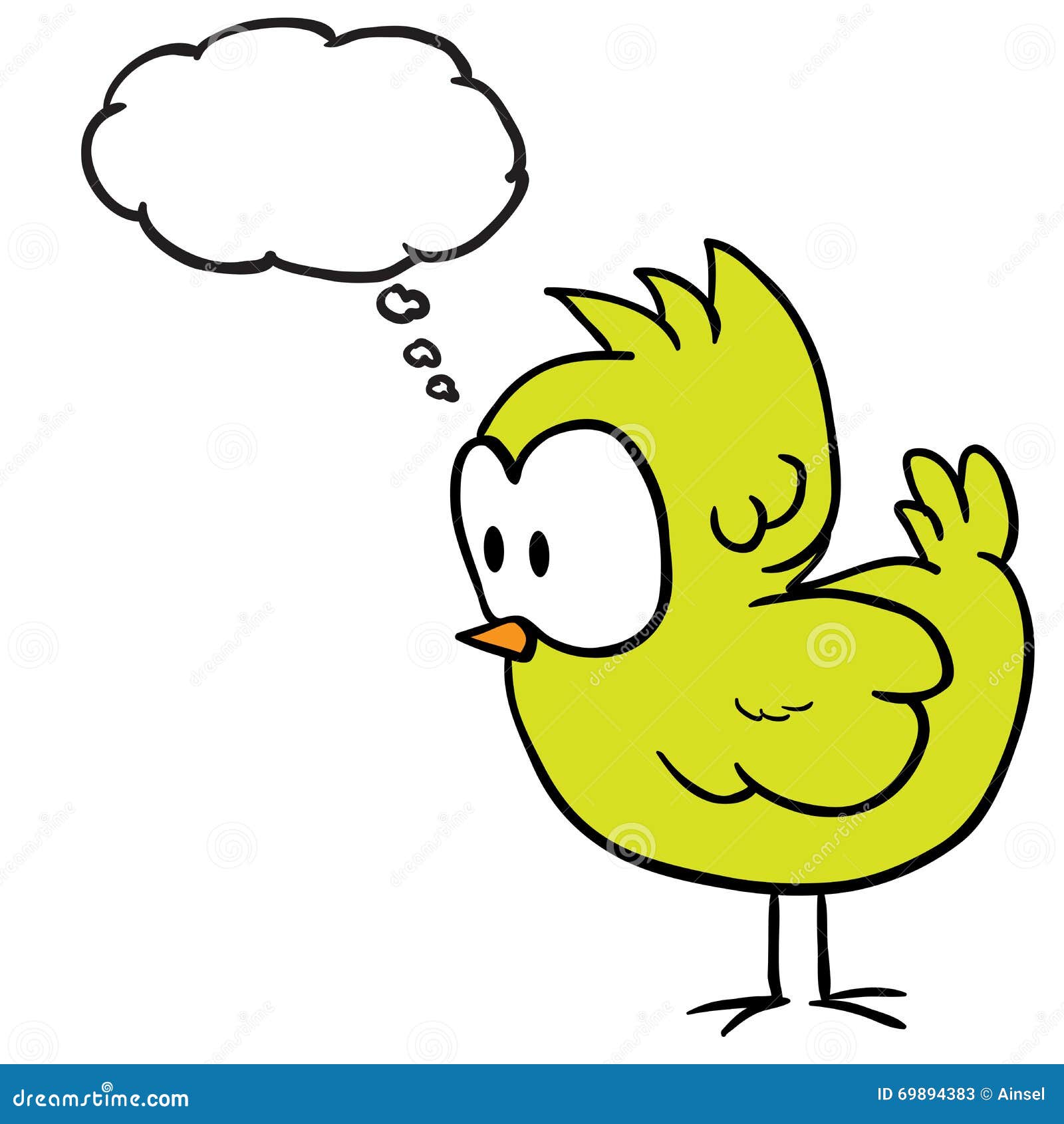 Pollo Con La Burbuja Del Pensamiento Ilustración del Vector ...