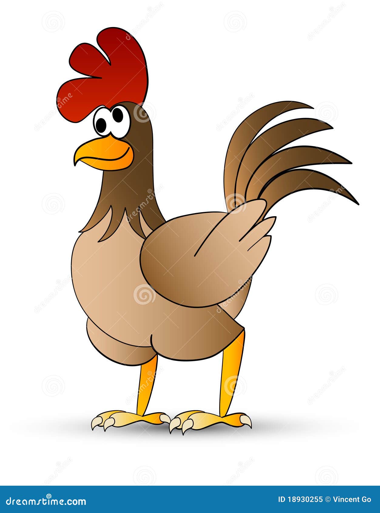 Pollo de Catoon ilustración del vector. Ilustración de standing - 18930255