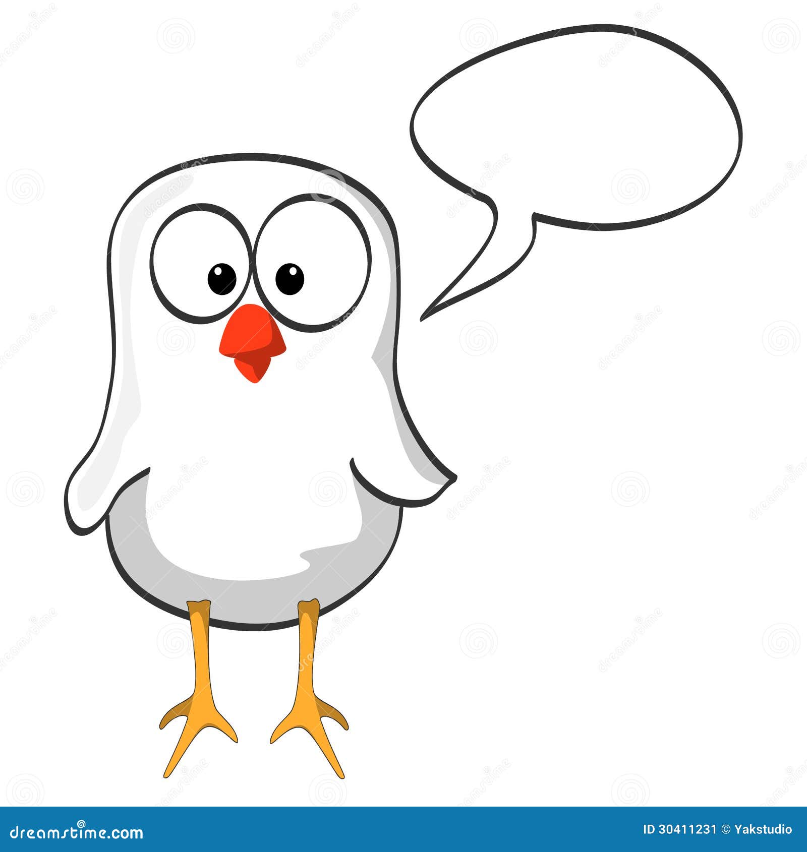 Pollo De La Historieta Blanco Y Negro Ilustración del Vector ...