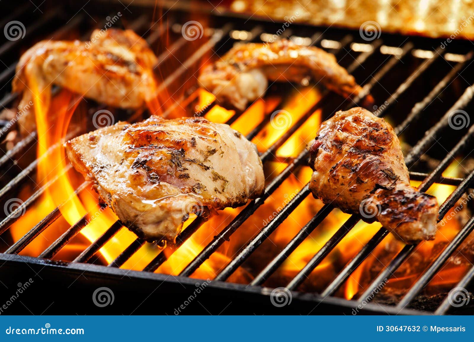 Pollo del barbecue fotografia stock. Immagine di marrone - 30647632