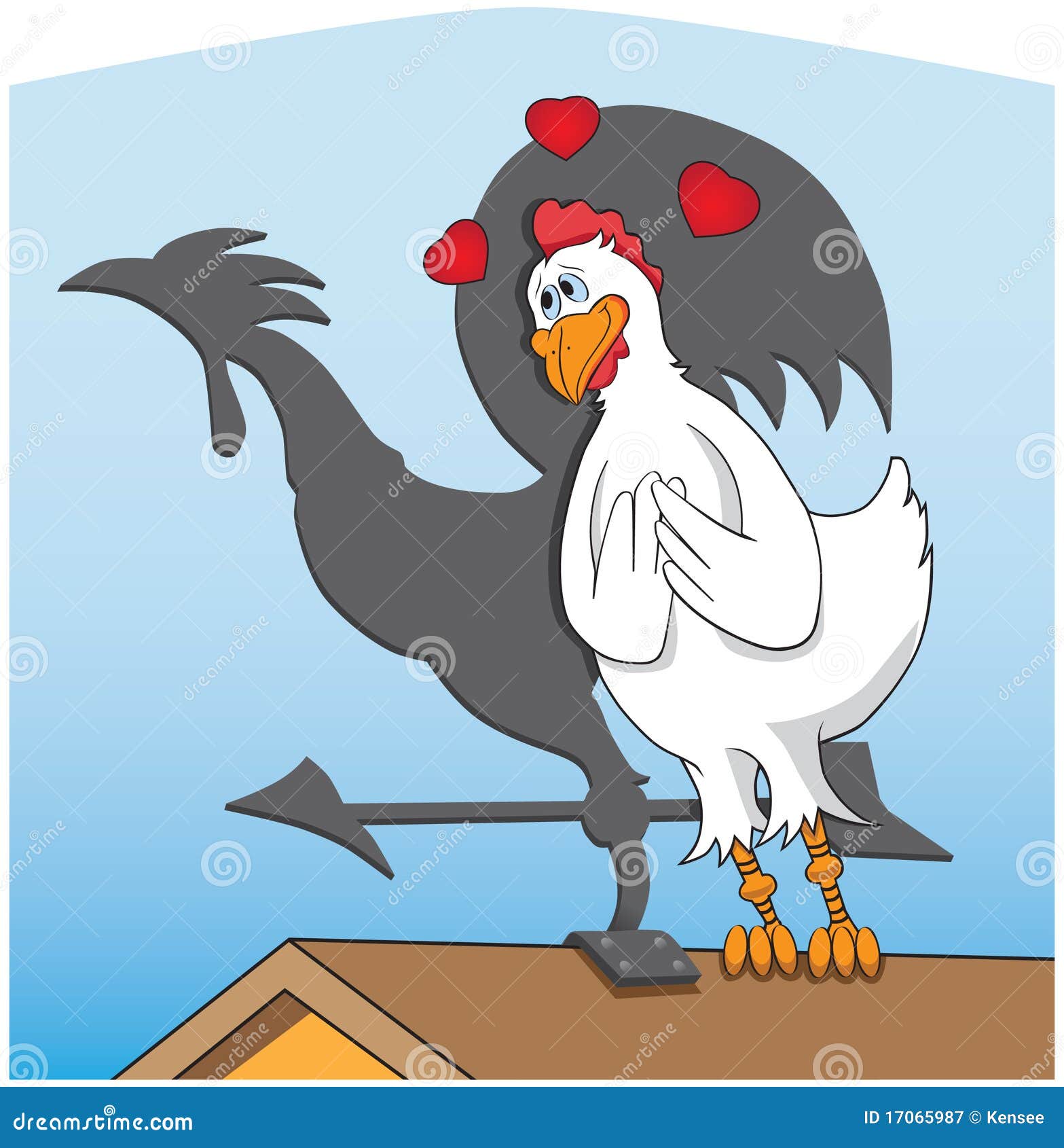 Pollo del enfermo del amor ilustración del vector. Ilustración de aves ...