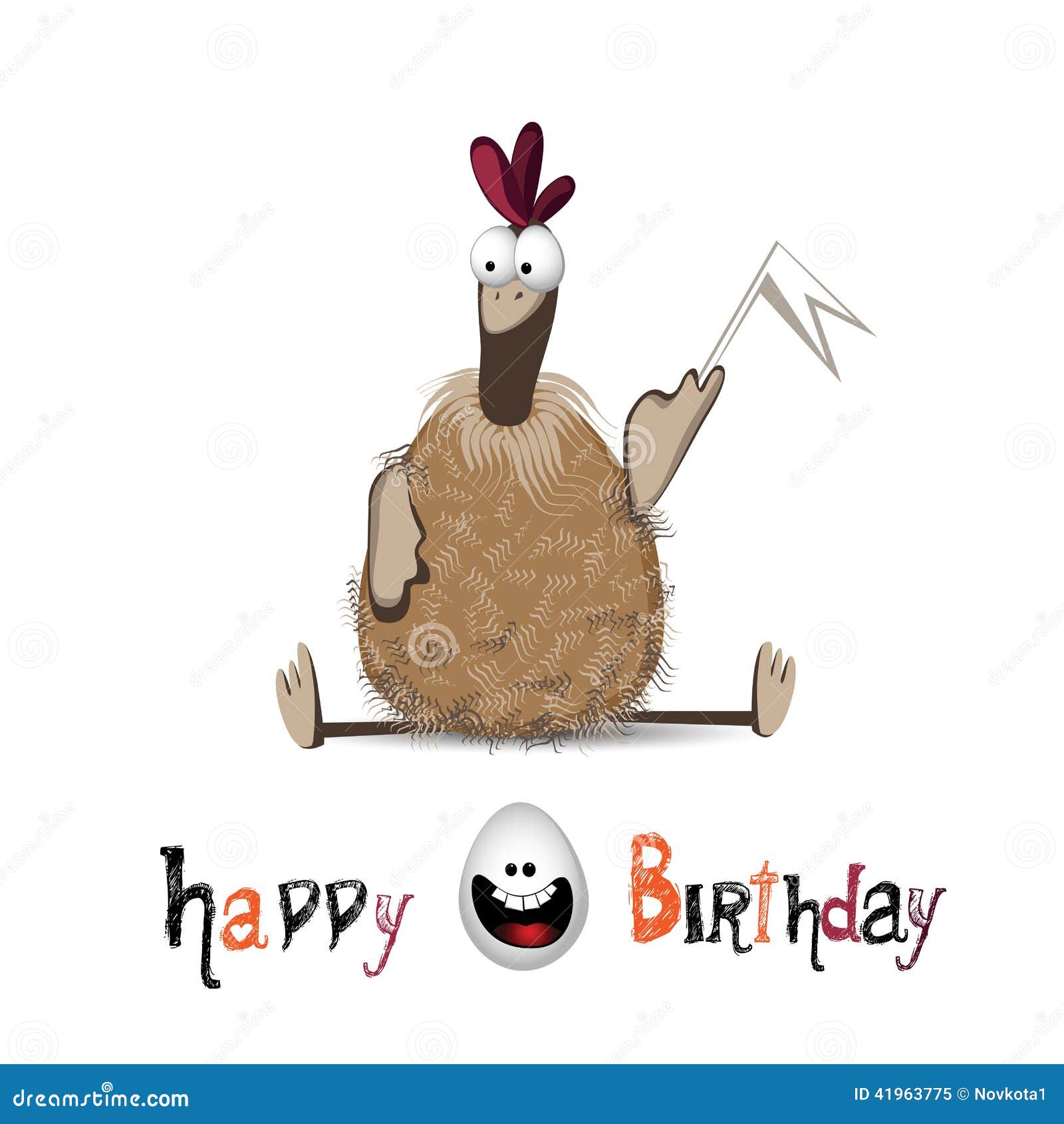 Pollo Ed Uovo Di Buon Compleanno Illustrazione di Stock - Illustrazione ...