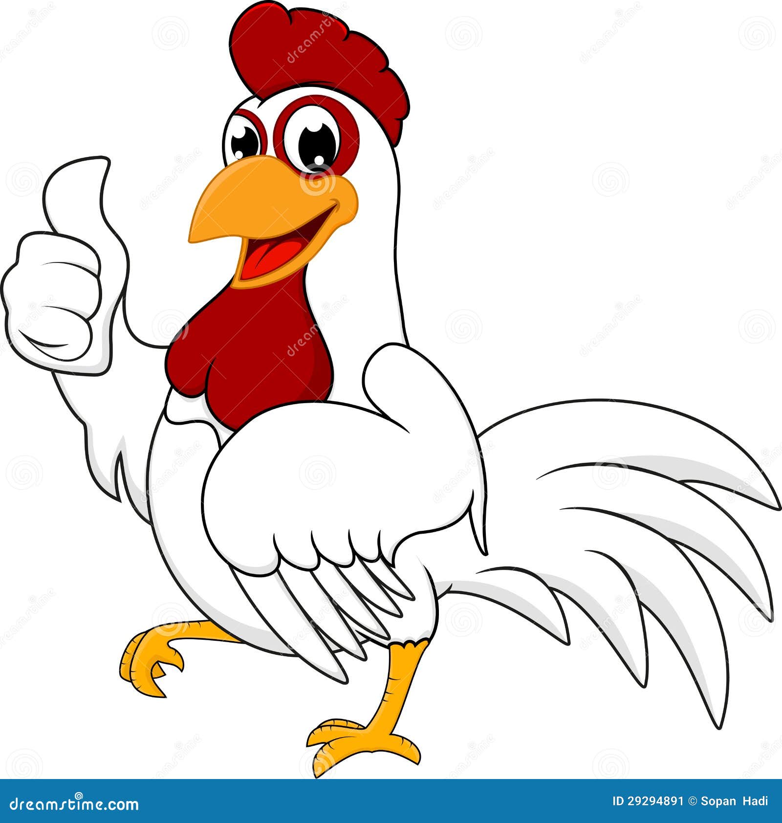 Pollo feliz ilustración del vector. Ilustración de cubo - 29294891