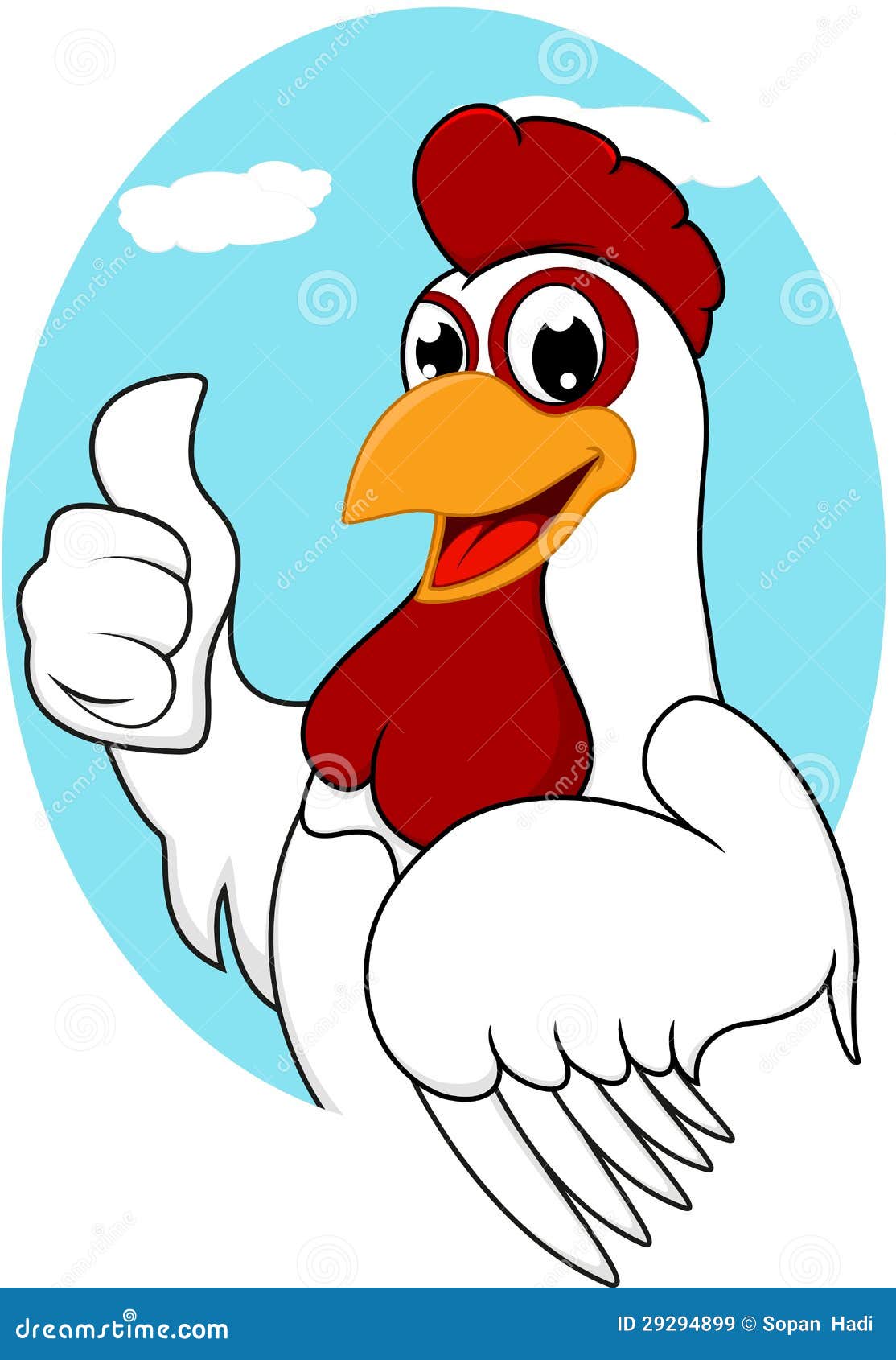 Pollo feliz ilustración del vector. Ilustración de infantil - 29294899