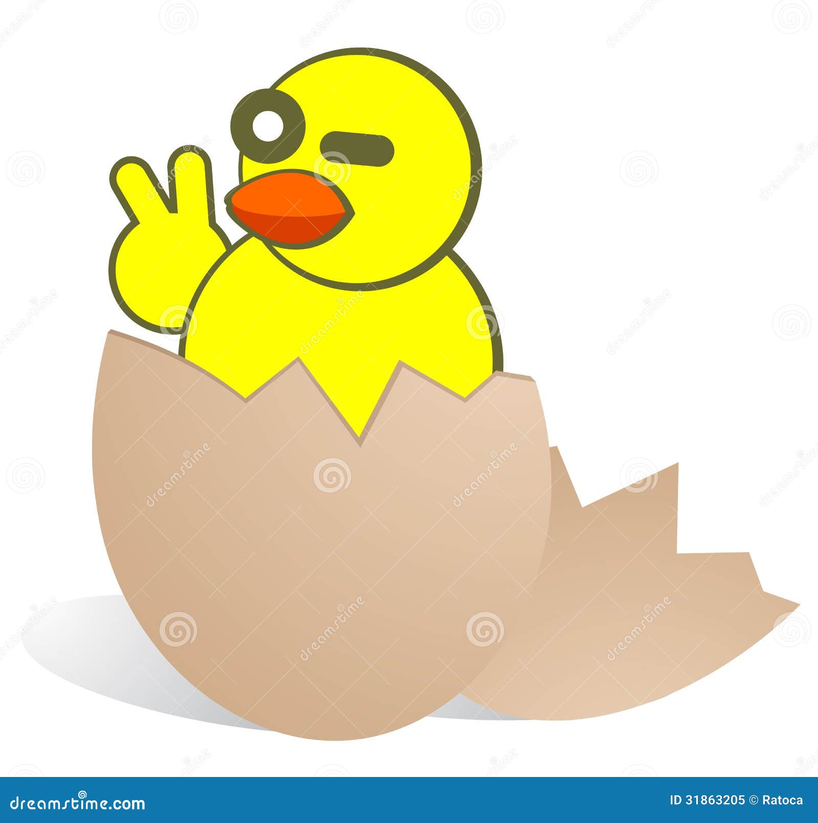 Pollo feliz ilustración del vector. Ilustración de loco - 31863205