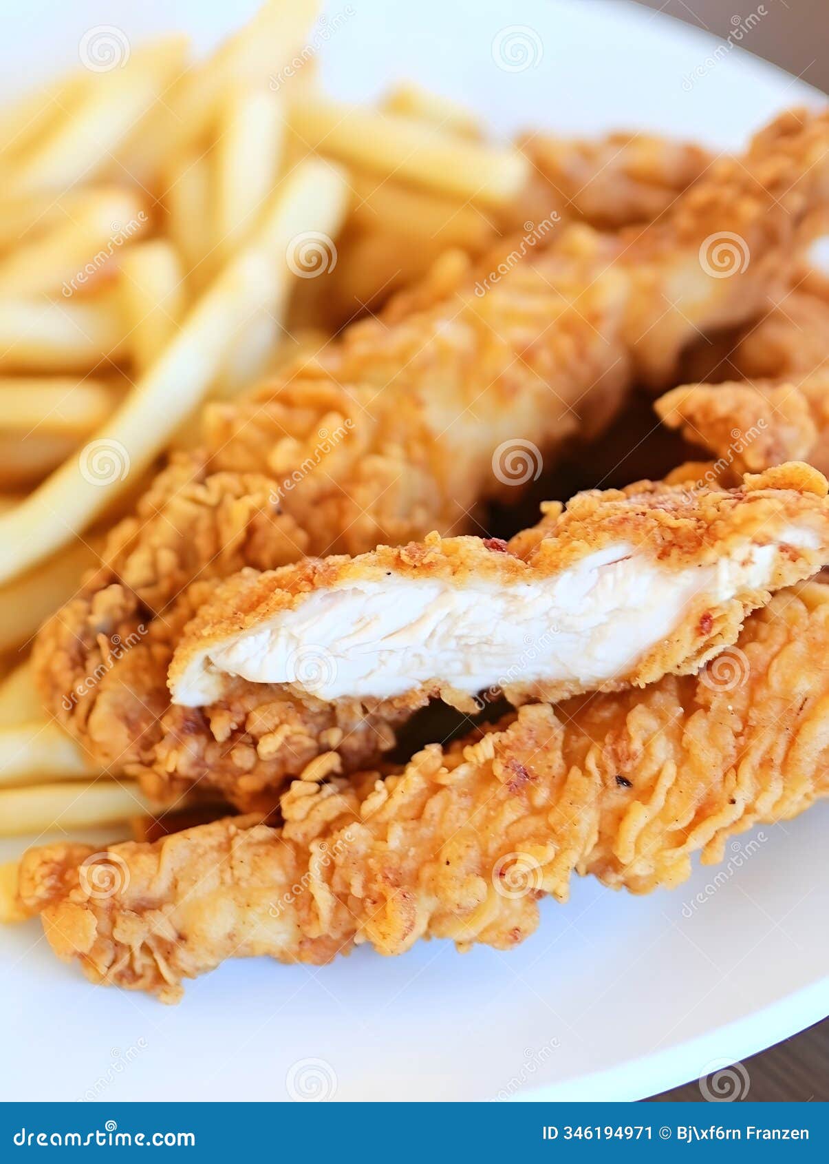 Pollo Frito Crujiente Licitaciones Comida Chatarra Stock de ilustración ...