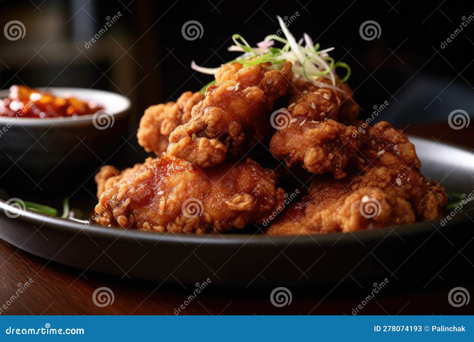 Pollo Frito Crujiente Y Picante De Corea. Generador De Ai Stock de ... Pollo Frito Crujiente Y Picante De Corea. Generador De Ai Stock de ...
