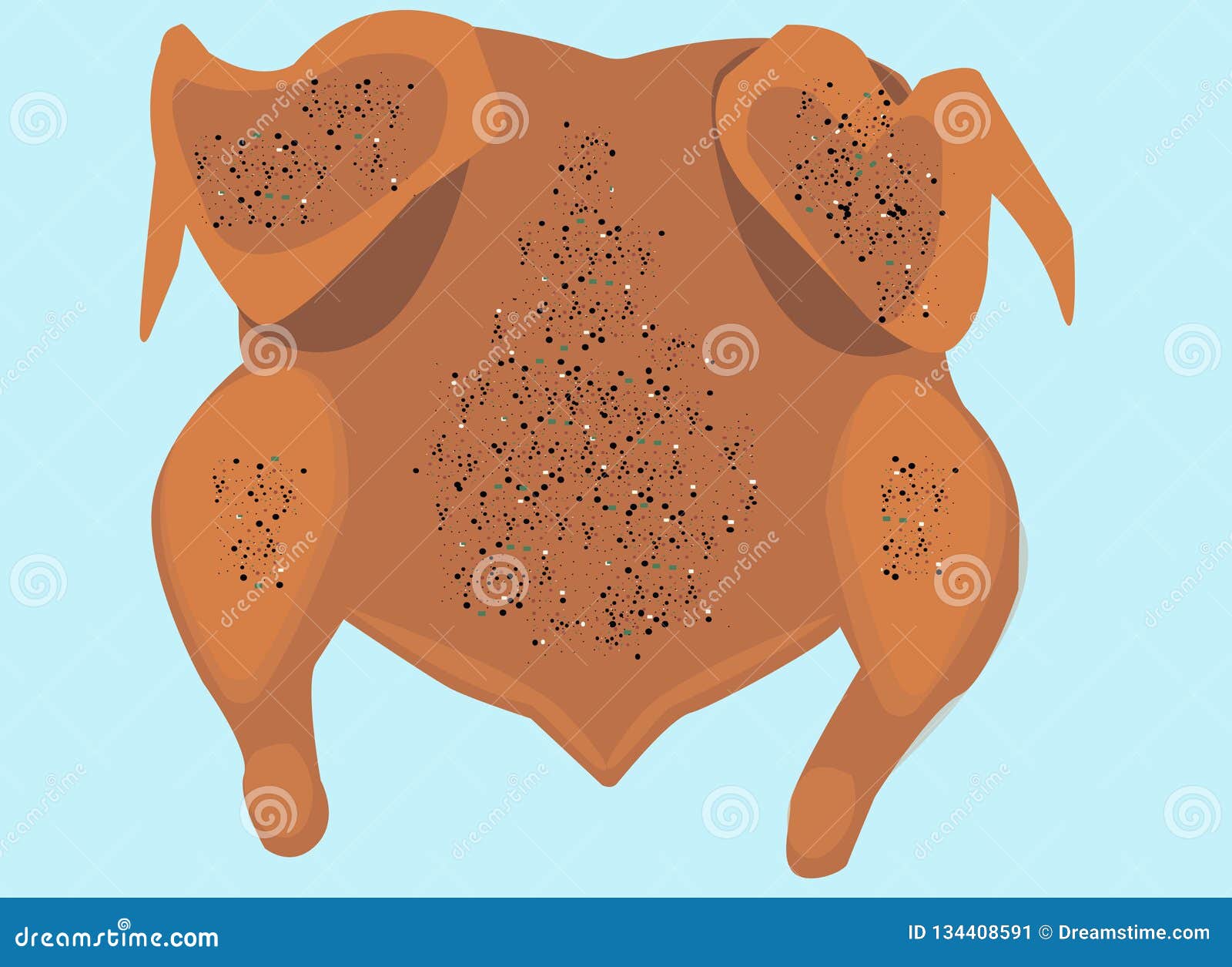 Pollo Frito Delicioso En Vector Ilustración del Vector - Ilustración de ...