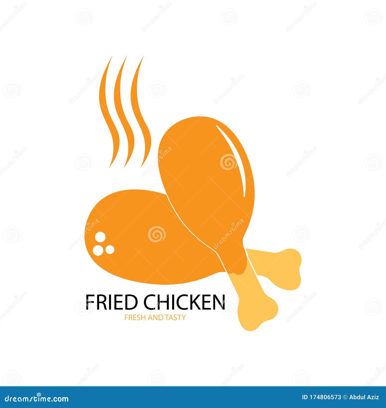 Pollo Frito Pollo Ilustración Logo Vector Ilustración del Vector ...