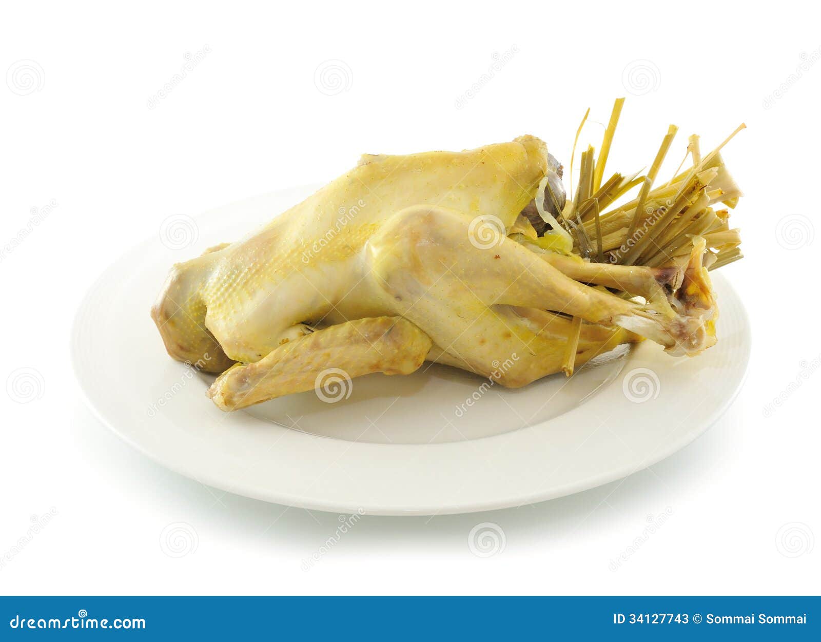 Pollo Hervido En Una Placa Blanca Imagen de archivo - Imagen de ...