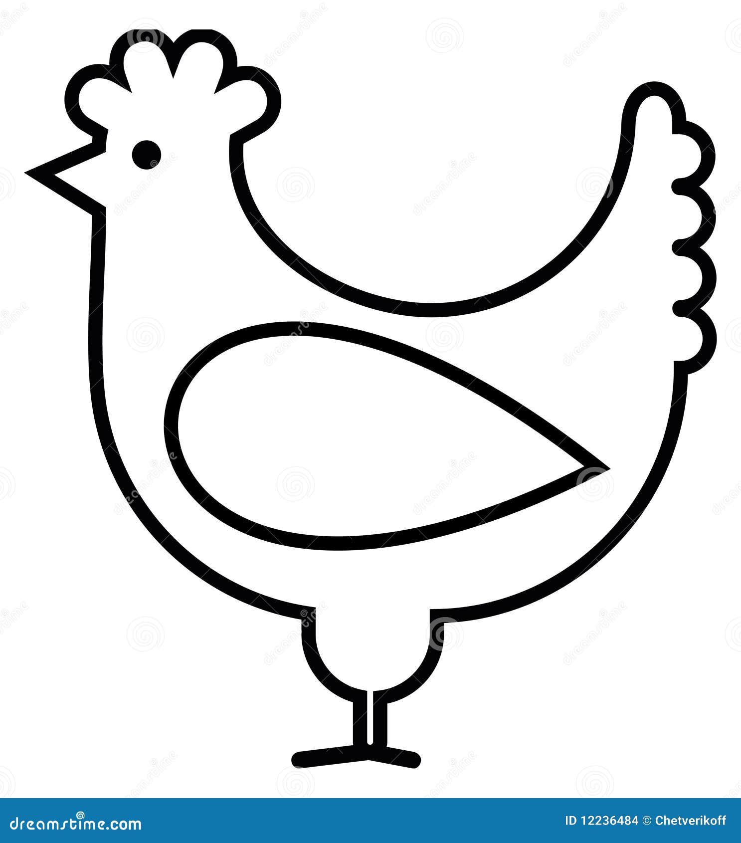 Pollo - icono del vector ilustración del vector. Ilustración de poultry ...