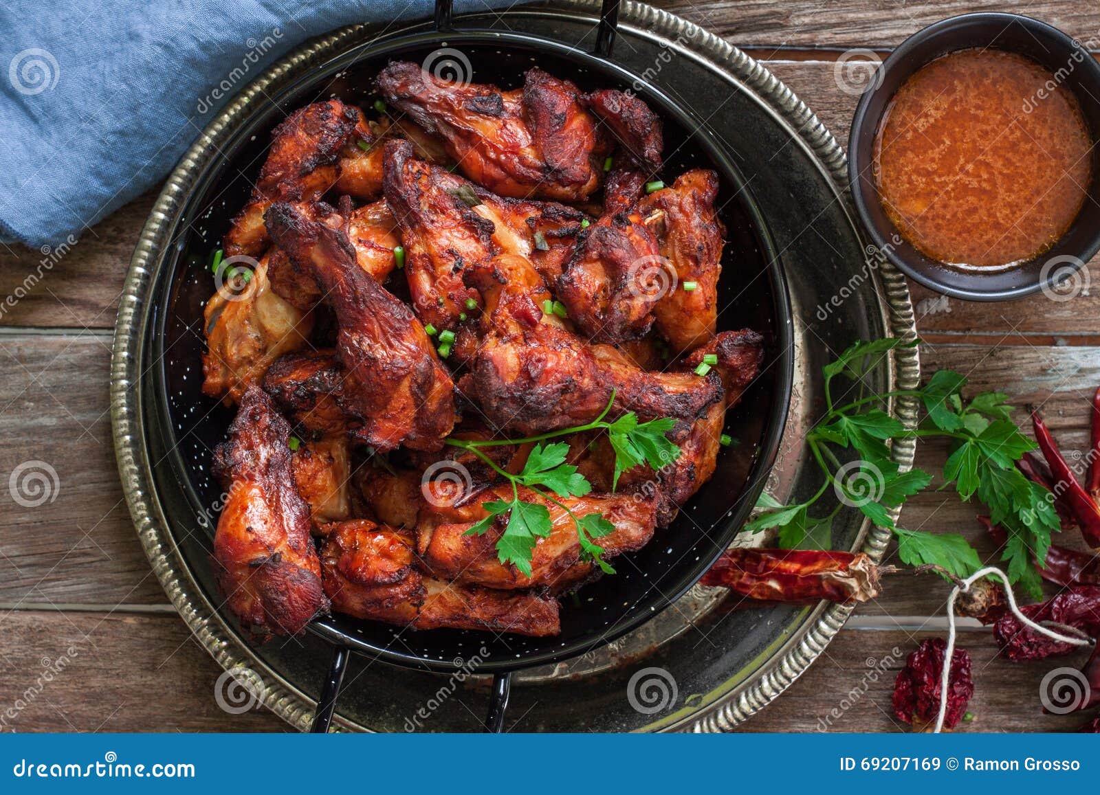 Pollo Indio Del Estilo Del Tandoori Imagen de archivo - Imagen de pollo ...