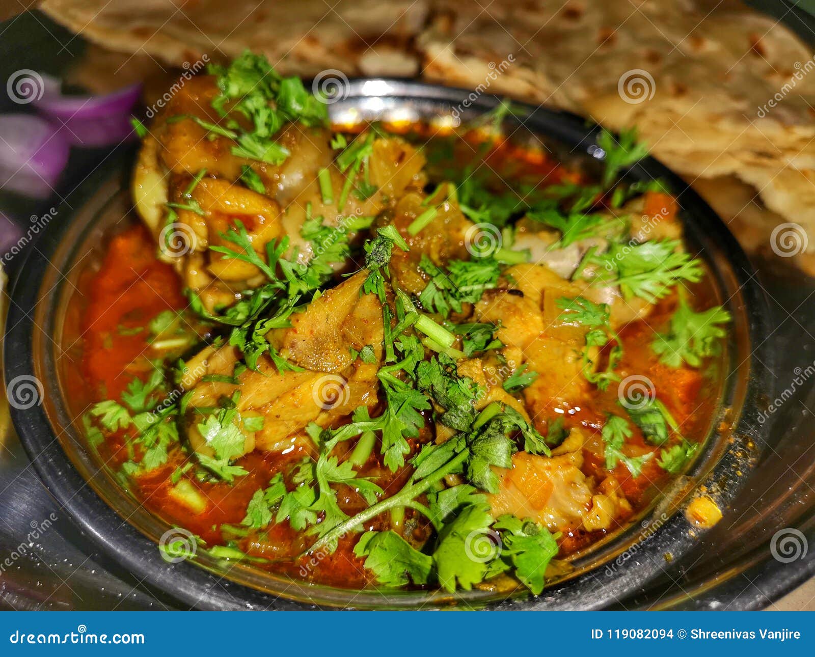 Pollo indio Recepy foto de archivo. Imagen de indio - 119082094