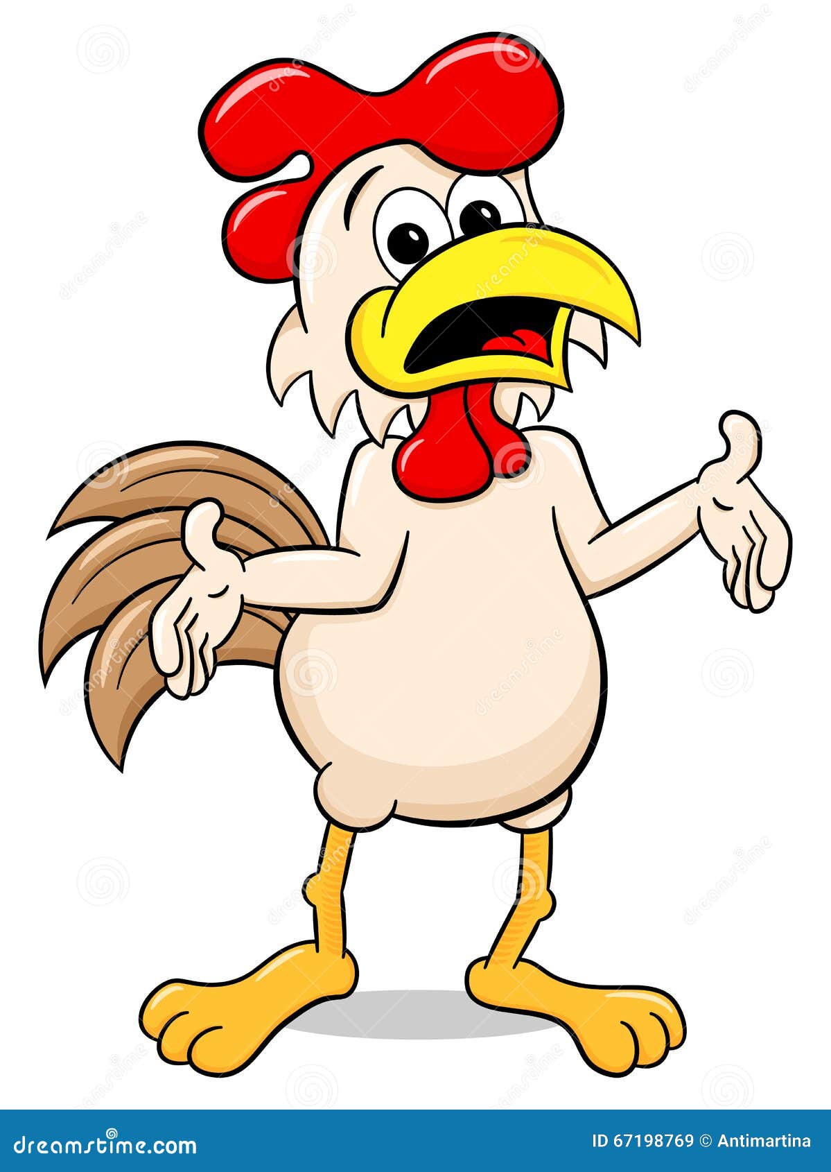 Pollo Perplesso Del Fumetto Illustrazione Vettoriale - Illustrazione di ...