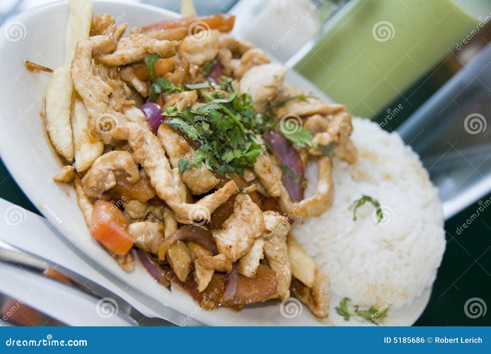 Pollo saltado stock photo. Image of pisco, authentic, america - 5185686