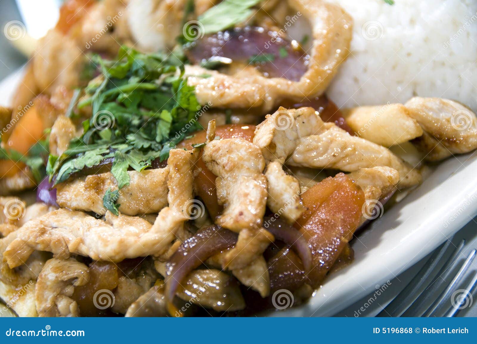 Pollo saltado stock photo. Image of sliced, dinner, pollo - 5196868