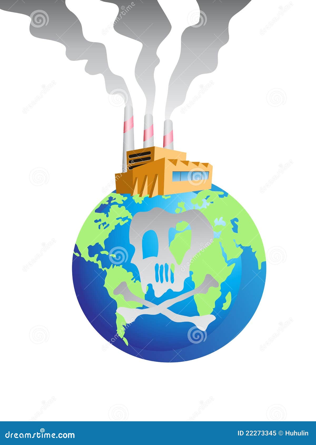 Polluted earth stock vector. Illustration of pollution - 22273345