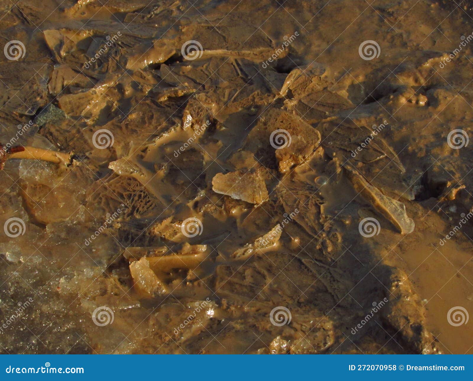 Polluted Environment, Dirty Thin Ice Stock Photo - Image of environment ...