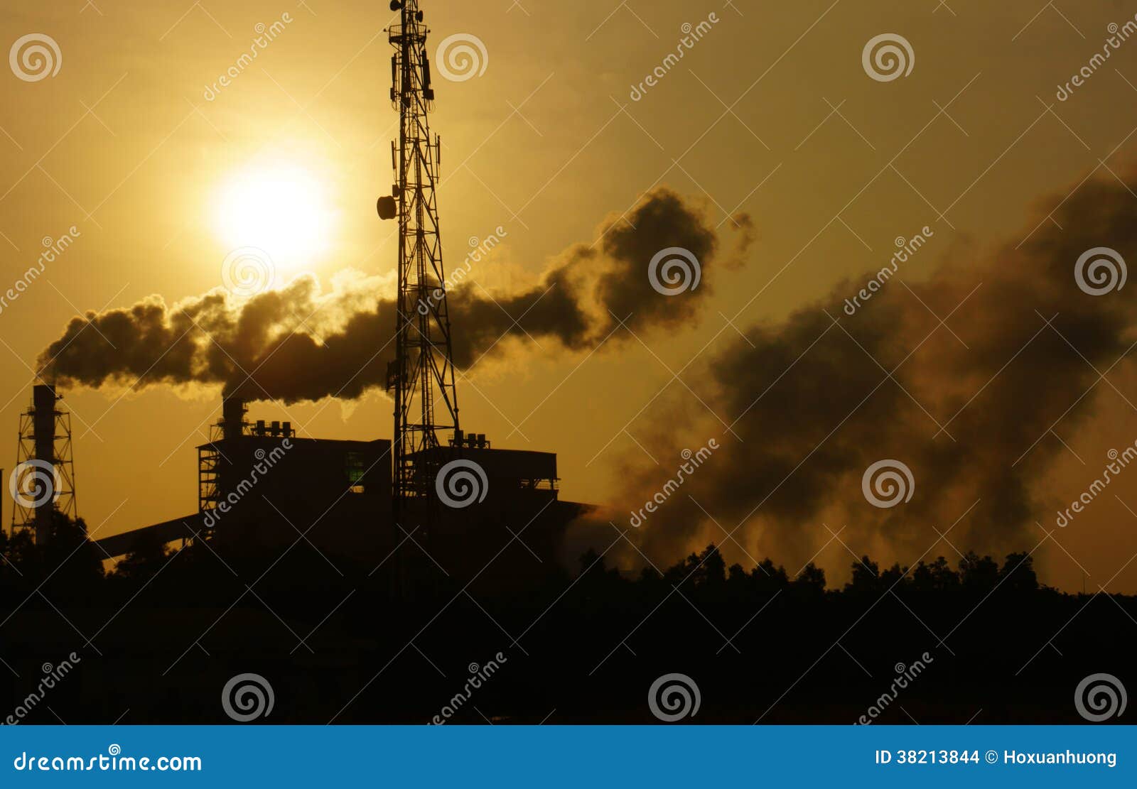 Polluted Environment from Factory in Industrial Zone Stock Photo ...