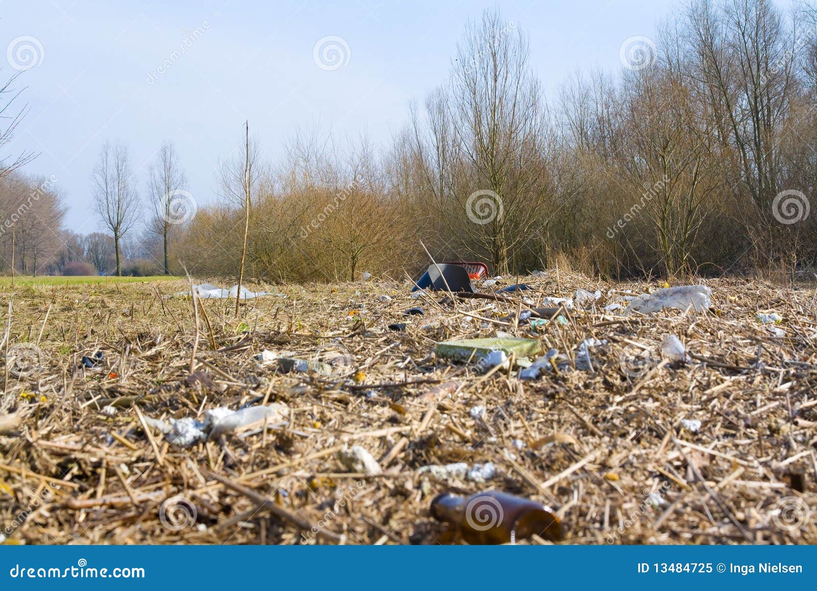 Polluted landscape stock image. Image of disposal, dirt - 13484725