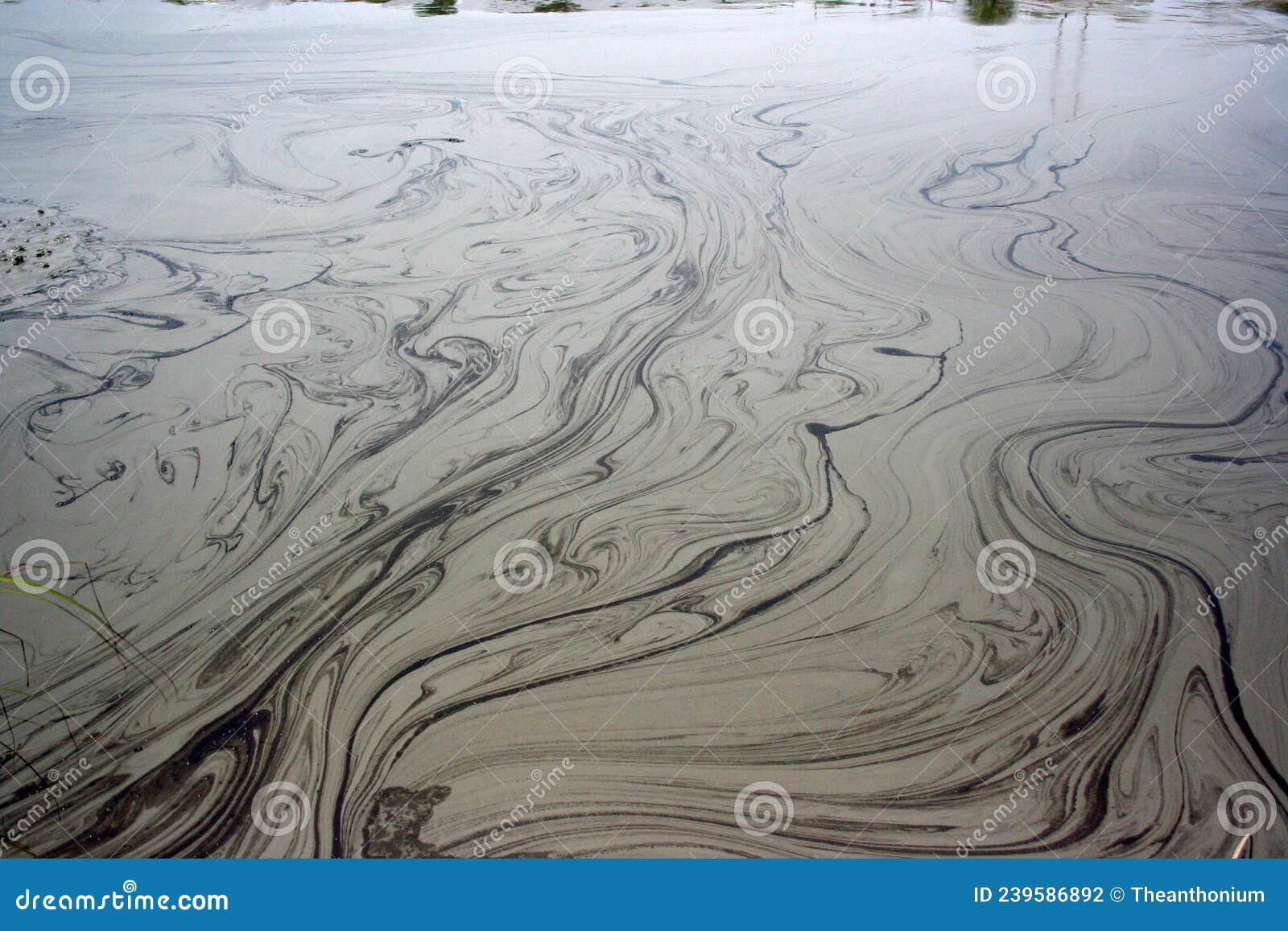 Polluted River Water Texture of Lapindo Lake Indonesia Stock Photo ...