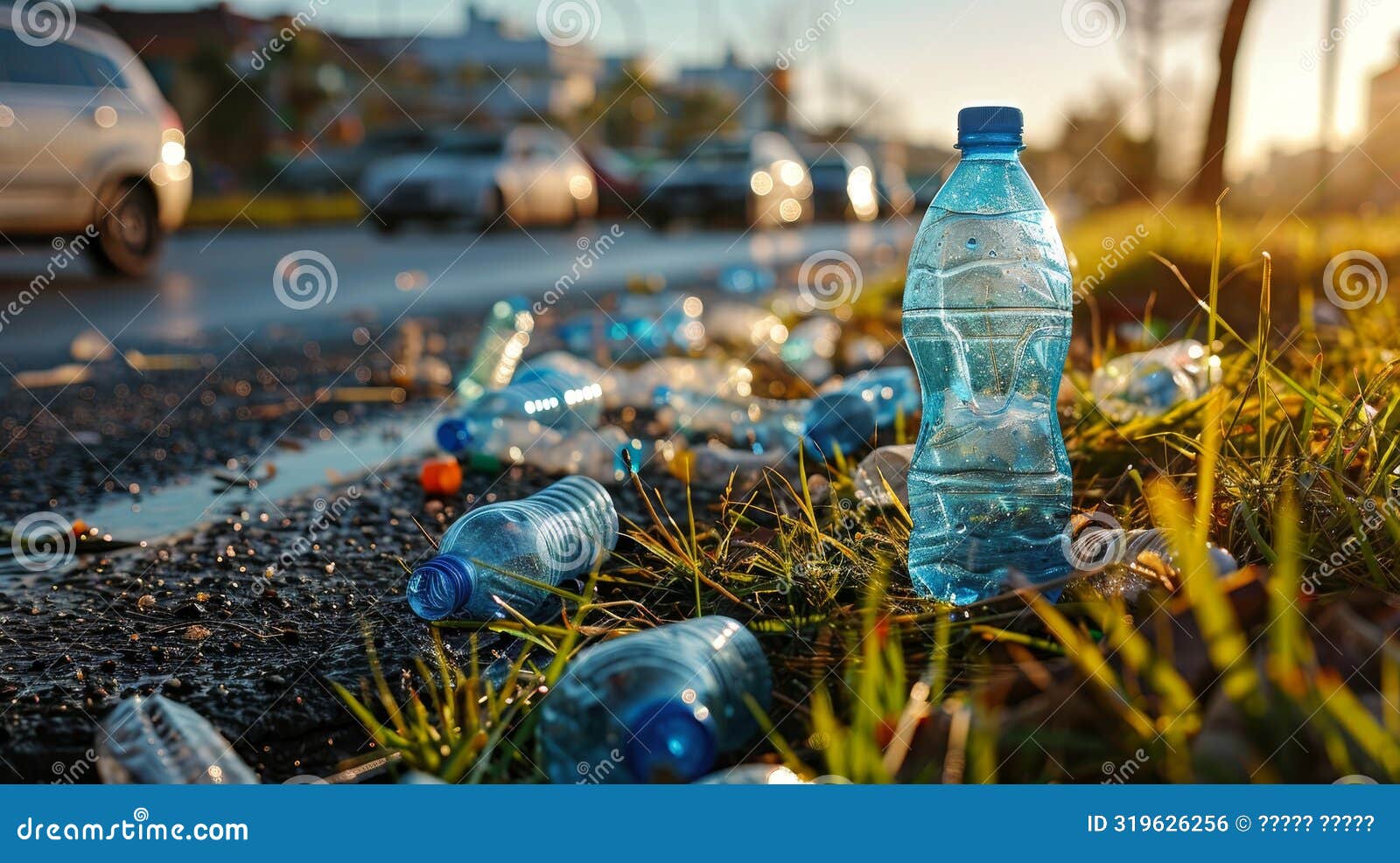 Polluted Ground On Background Of Factory Pipes Emitting Smoke Stock ...
