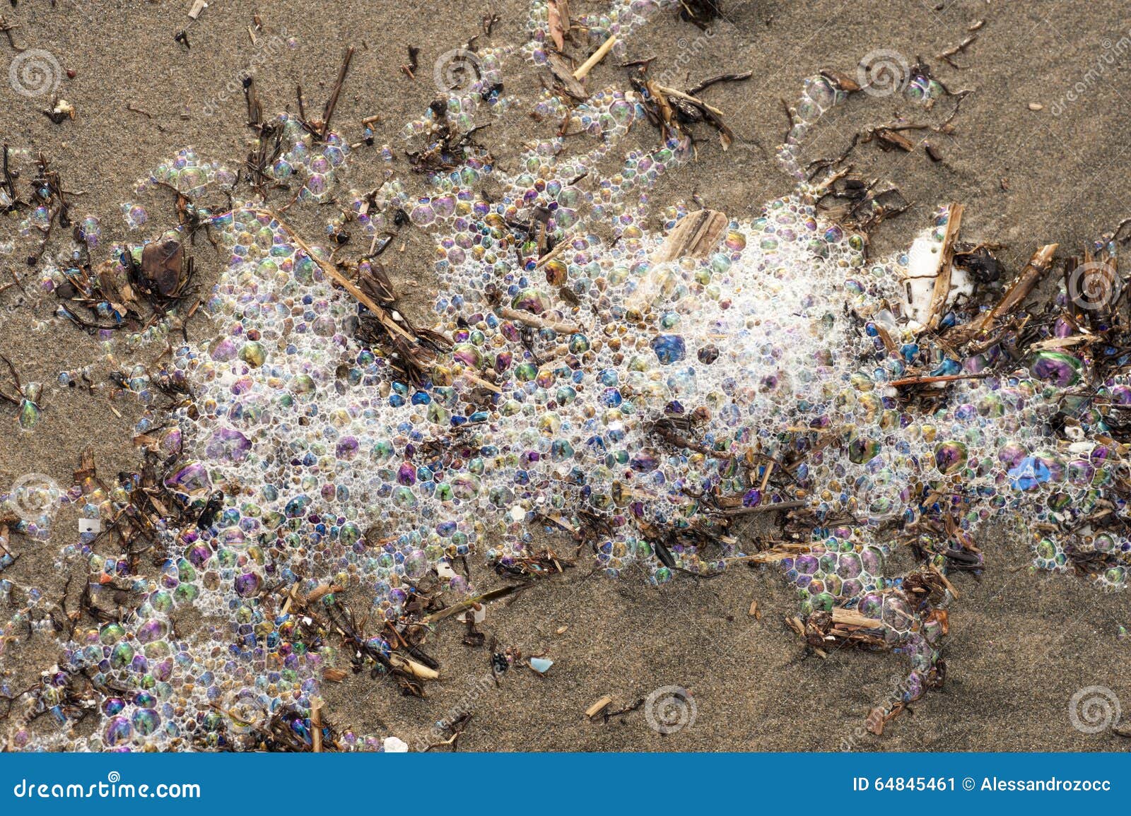 Polluted Sea Water on Beach Stock Image - Image of polluted, foamy ...