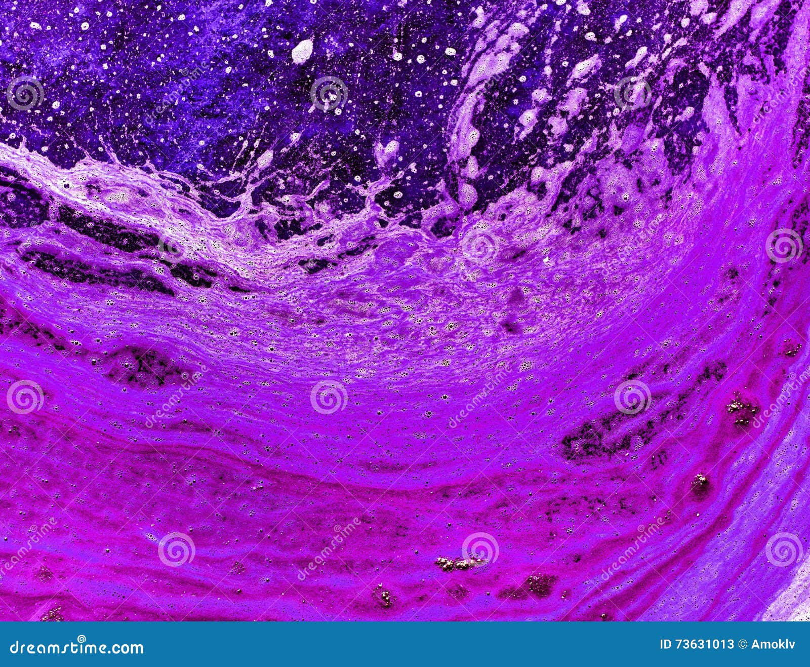 Polluted Water With Algae. Violet Color Royalty-Free Stock Photo ...