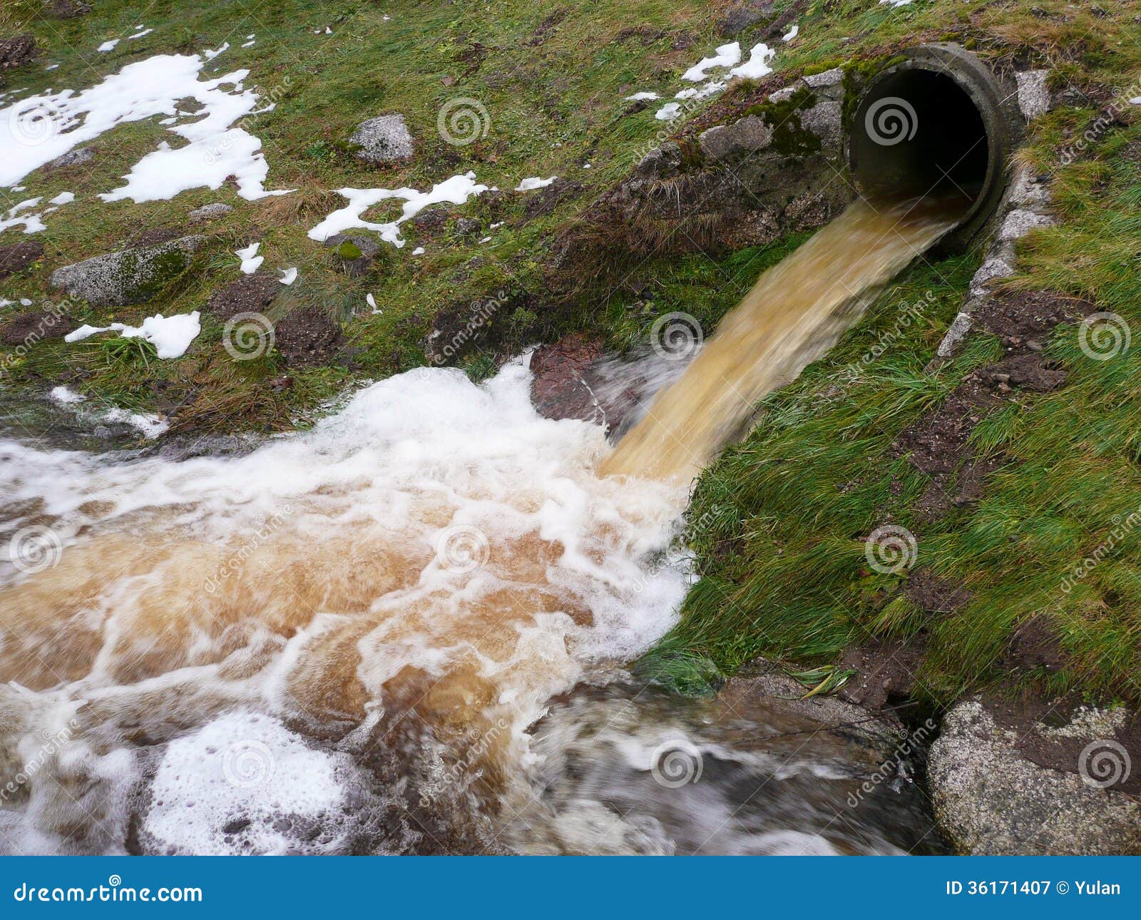 Polluted Water from a Factory Stock Image - Image of industry, liquid ...