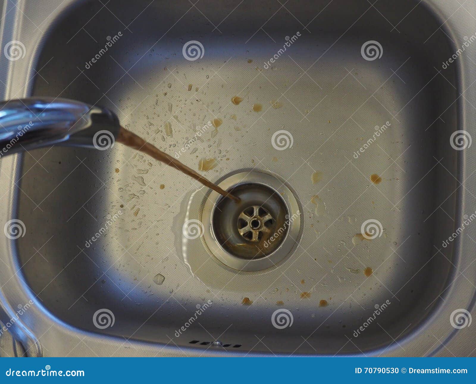 Polluted Water in the Kitchen Sink Stock Photo - Image of kitchen ...