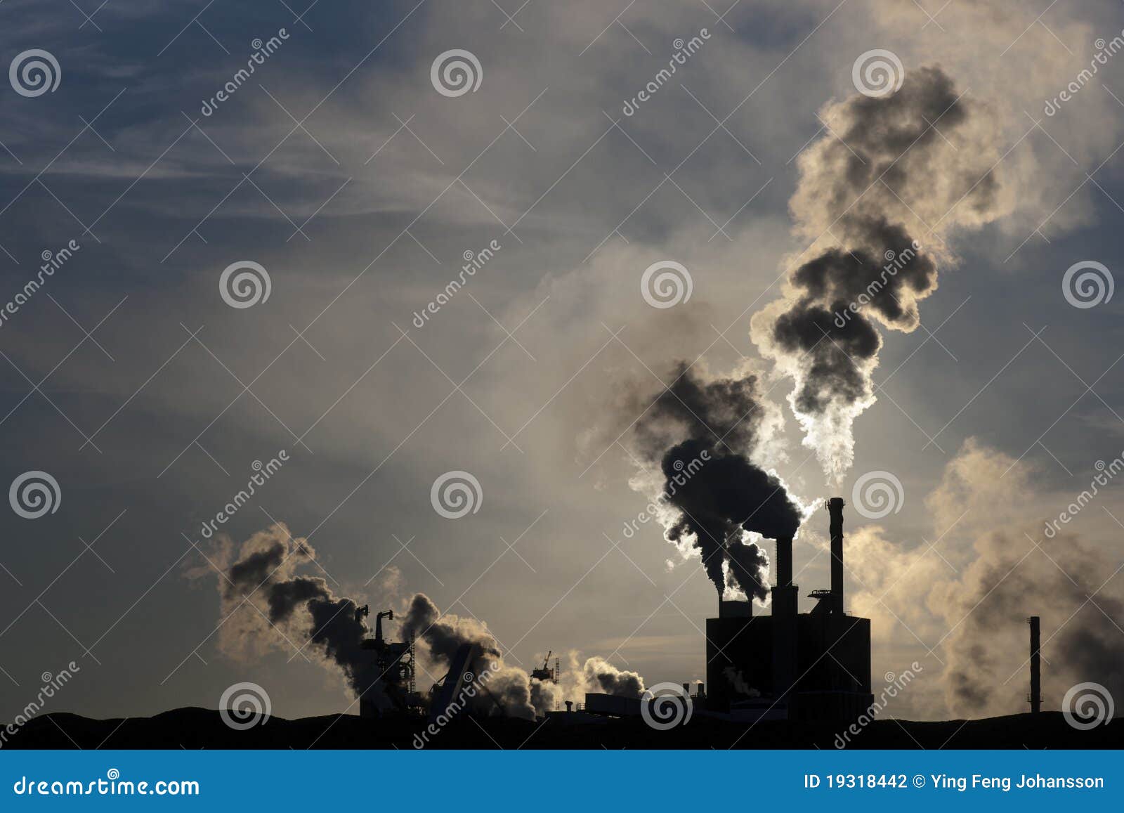 Polluting factory stock photo. Image of contamination - 19318442