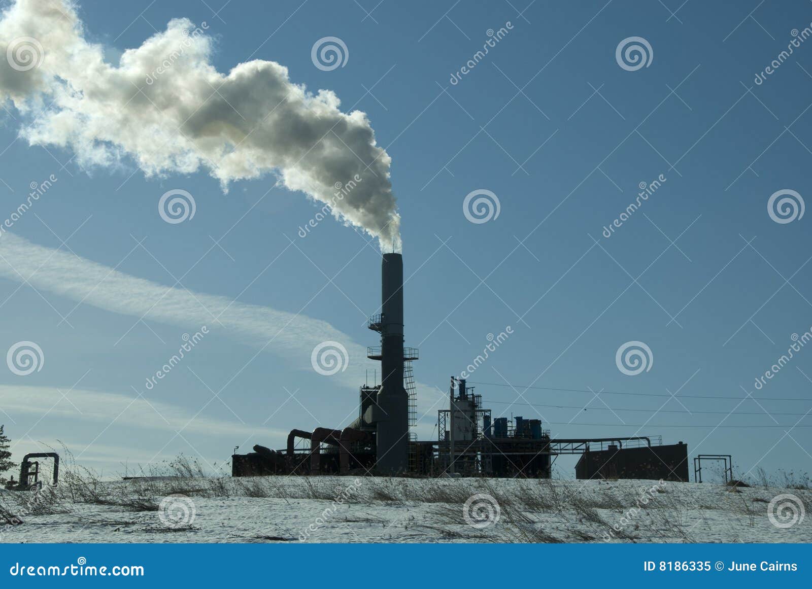 Polluting Industry stock image. Image of snow, pollution - 8186335