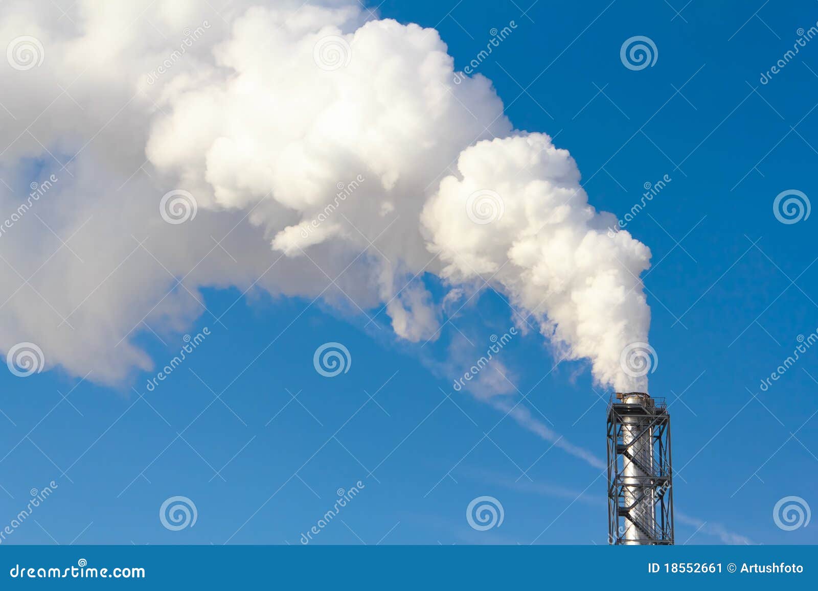 Polluting Smoke Coming Out of Chimney Stock Image - Image of emission ...