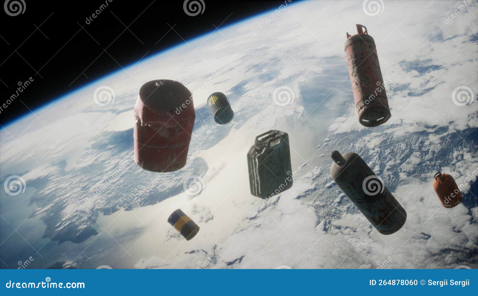 Pollution of the Atmosphere of the Planet Earth and Space Stock ...