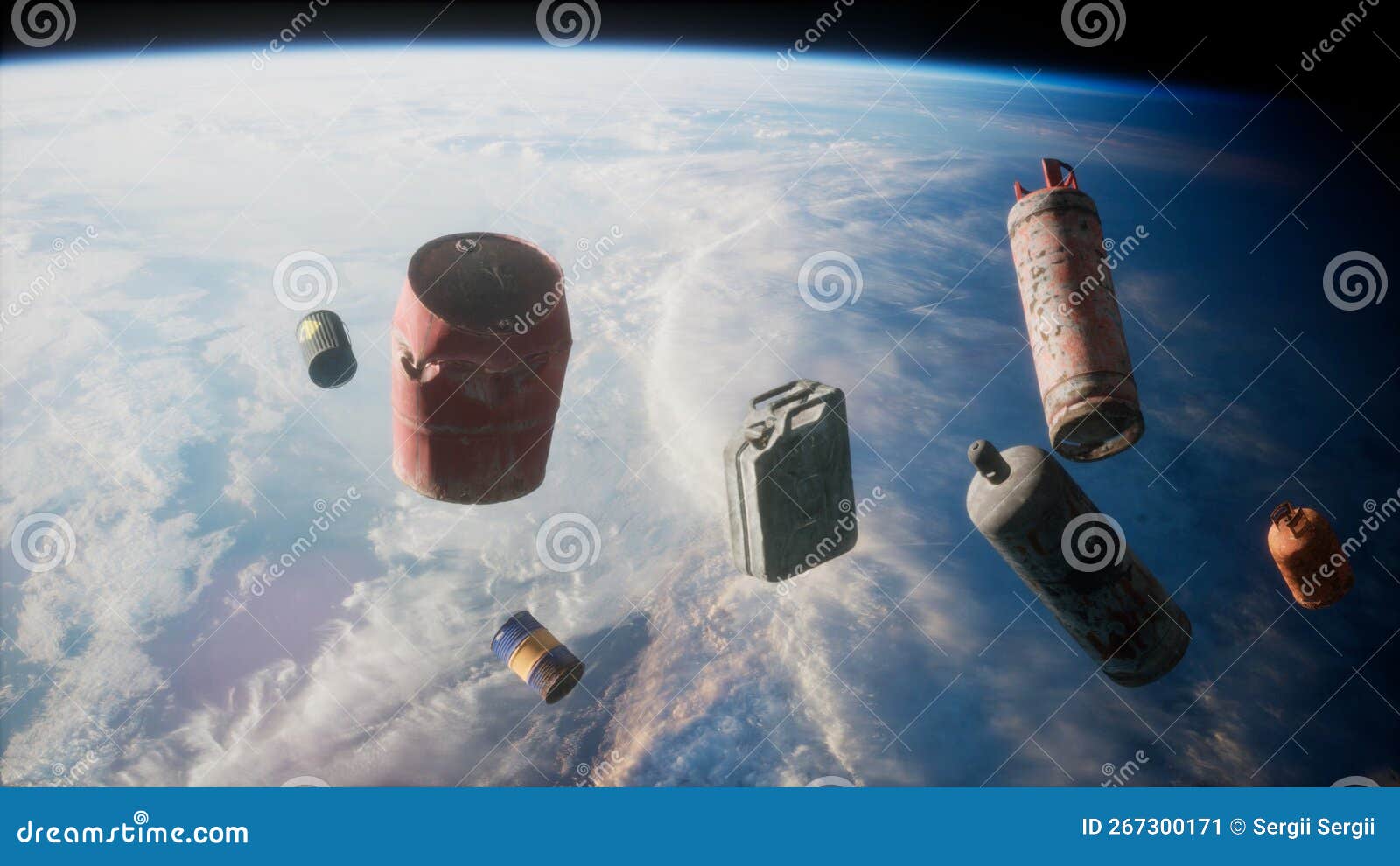 Pollution of the Atmosphere of the Planet Earth and Space Stock Image ...