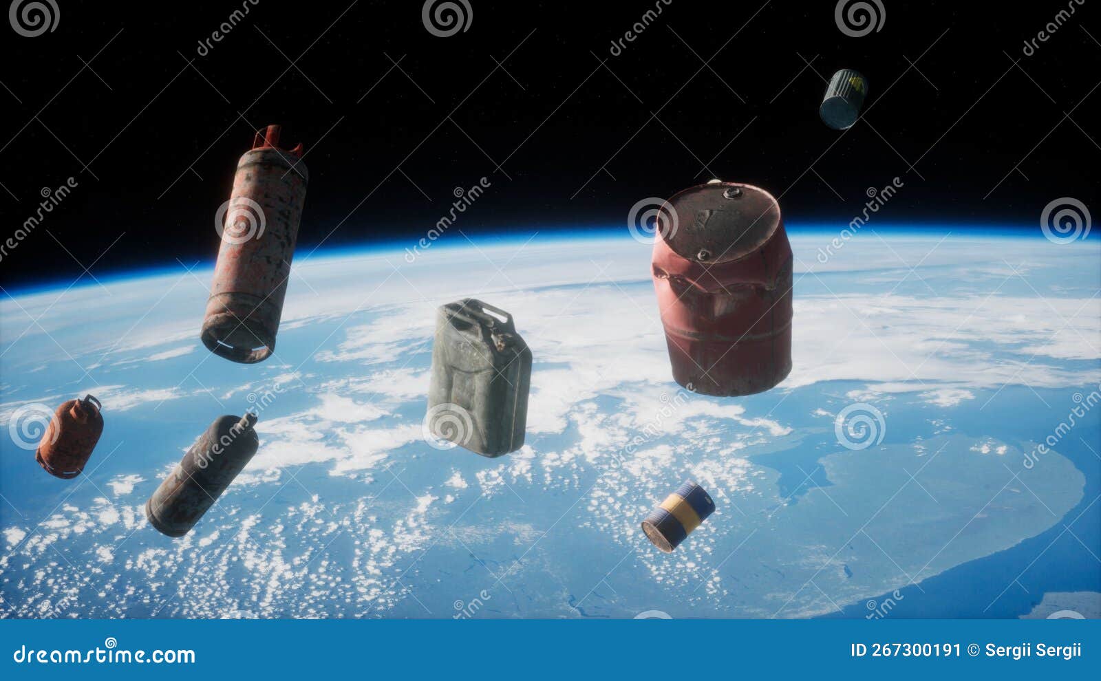 Pollution of the Atmosphere of the Planet Earth and Space Stock Image ...