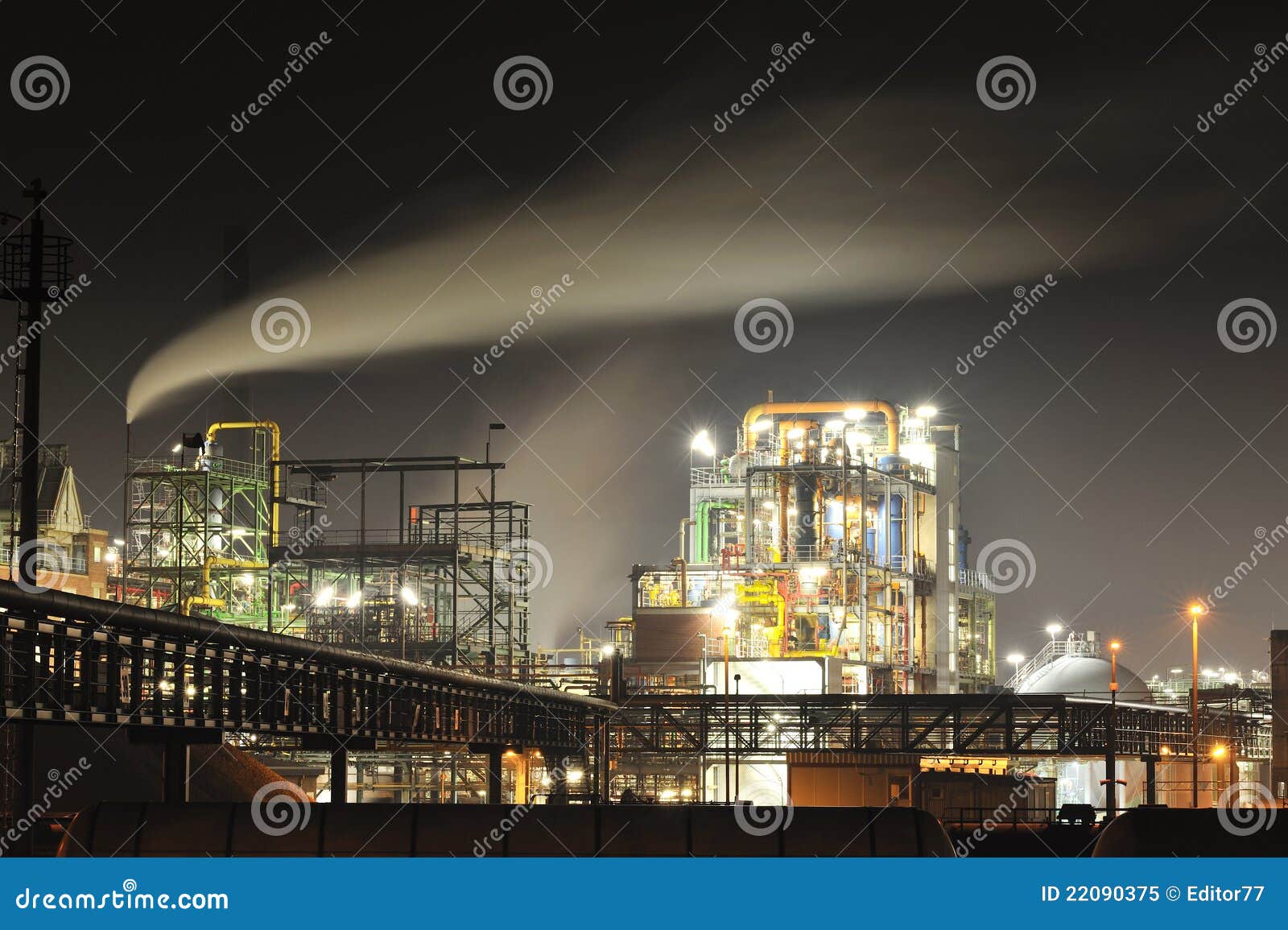 Pollution from Chemical Industry Stock Image - Image of metal ...