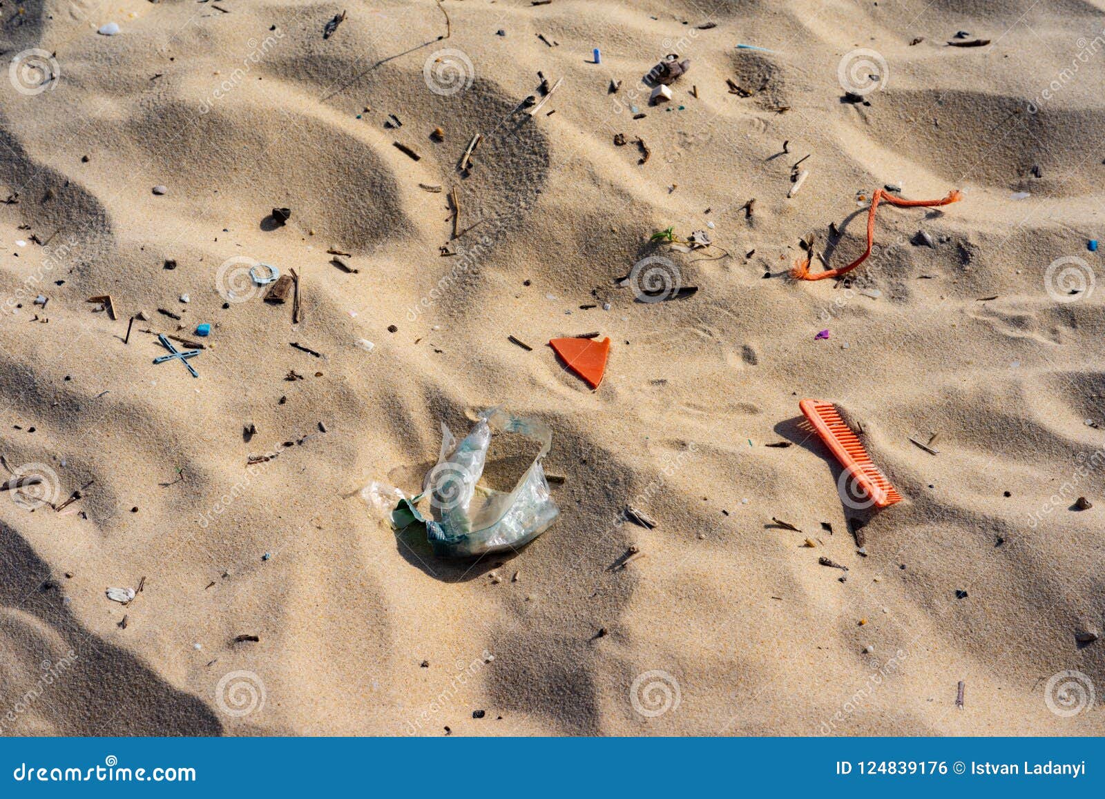 Pollution on the coast stock photo. Image of environment - 124839176