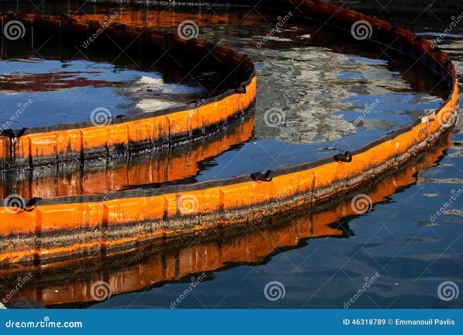 Pollution control barrier stock image. Image of inflatable - 46318789