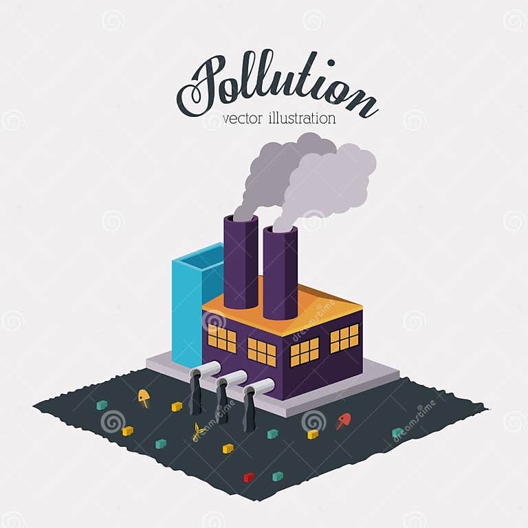 Pollution Design,vector Illustration. Stock Vector - Illustration of ...
