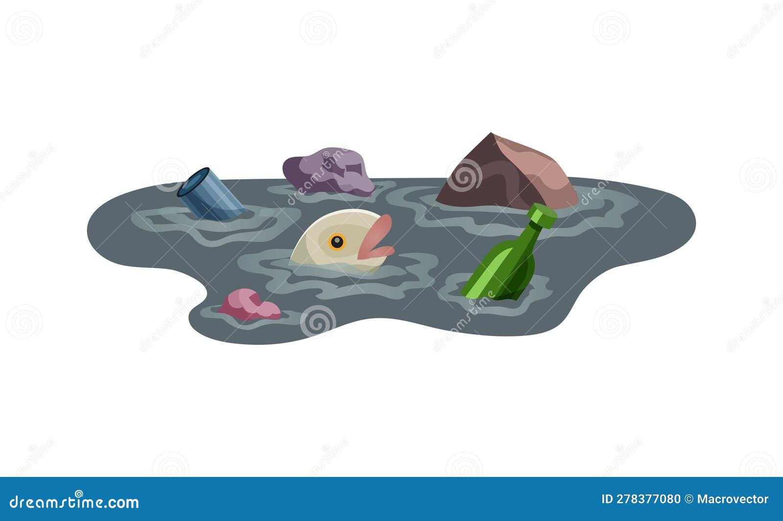 Pollution Dirty Puddle Composition Stock Vector - Illustration of toxic ...