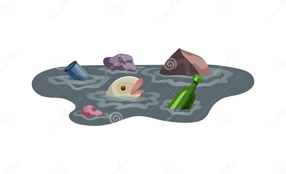 Pollution Dirty Puddle Composition Stock Vector - Illustration of toxic ...