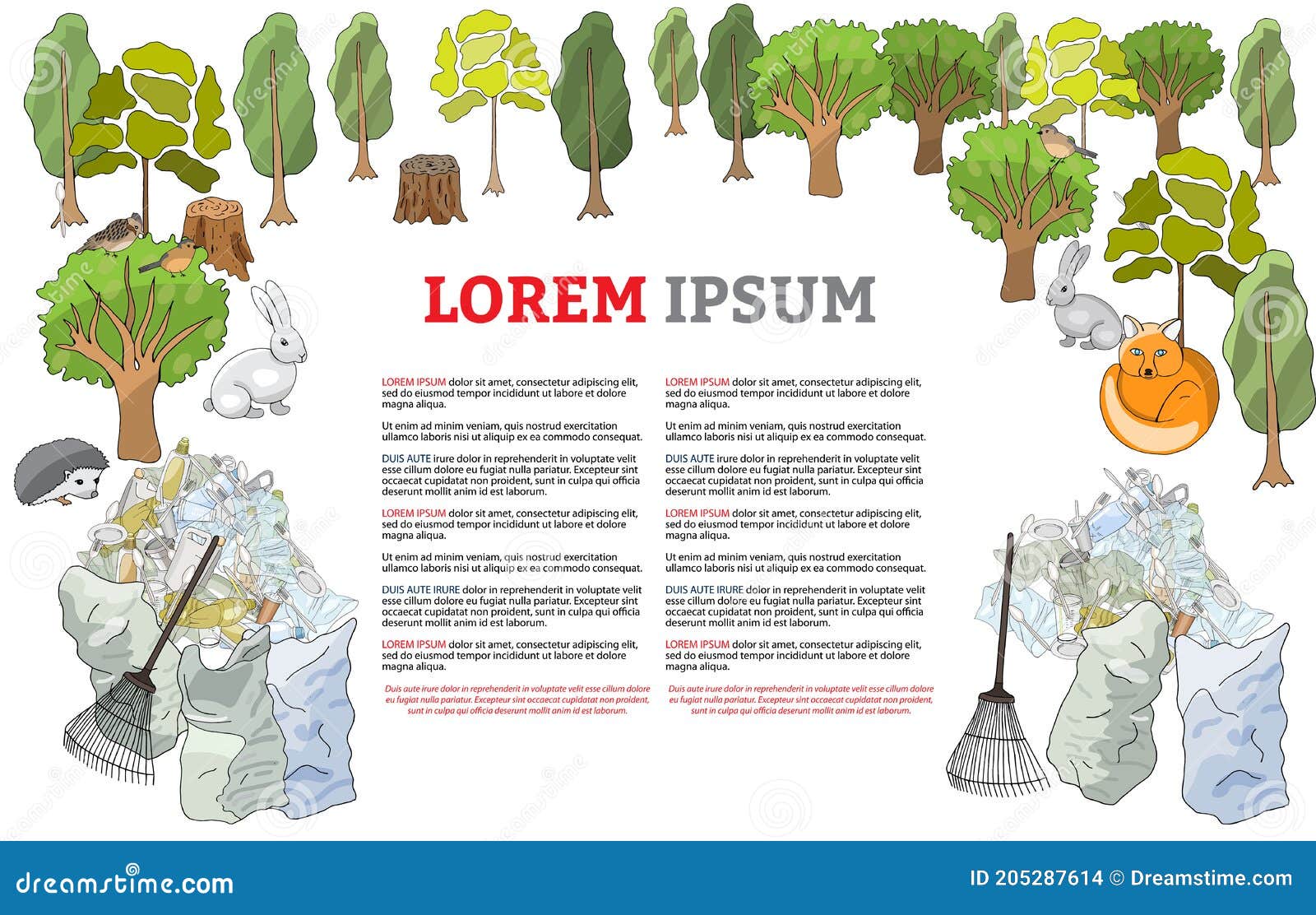 Pollution of the Environment. Garbage and Waste in Forests, in Wildlife ...