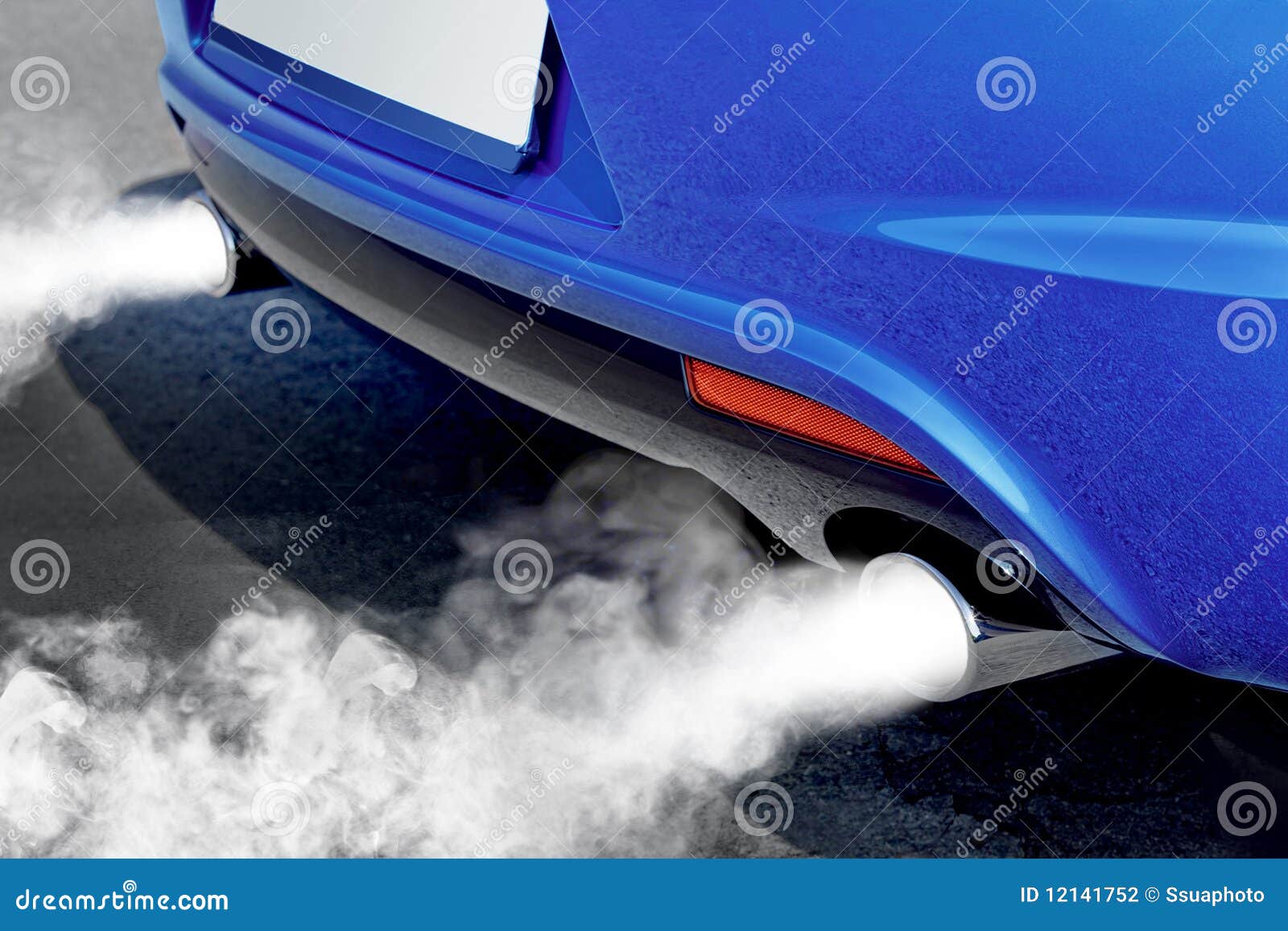 Pollution of Environment from Powerful Car Stock Photo - Image of parts ...
