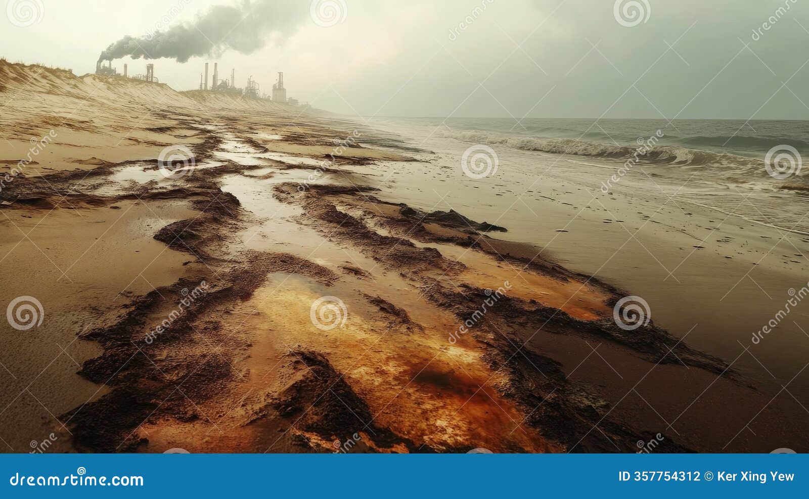 Environmental Degradation Linear Icons Set. Pollution, Deforestation ...