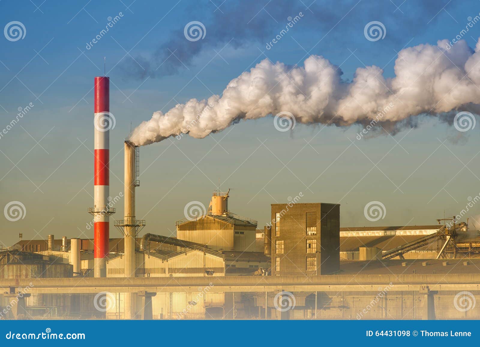 Pollution of a factory stock photo. Image of outdoor - 64431098