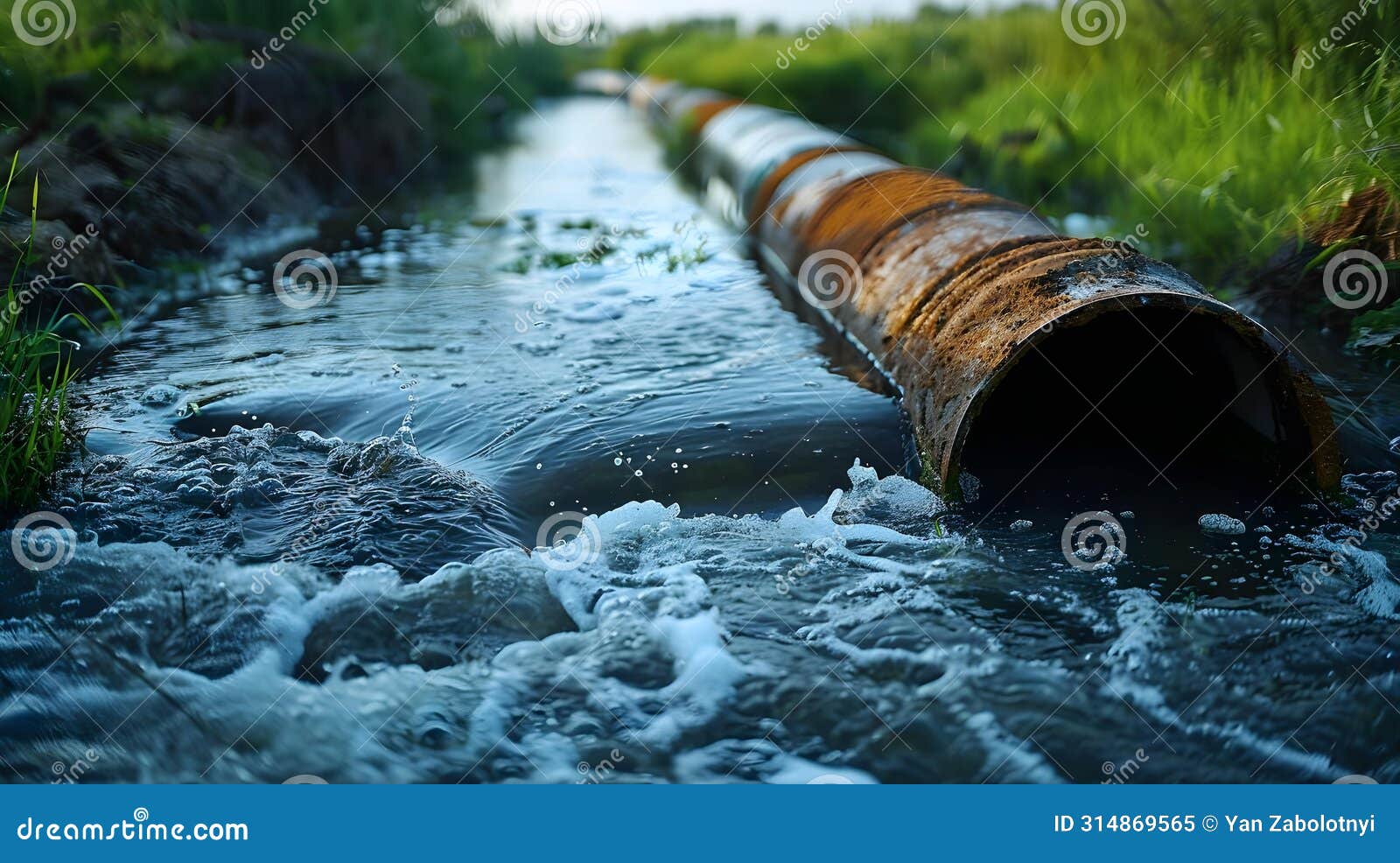 Pollution Flow: the Silent Symphony of Environmental Distress. Concept ...