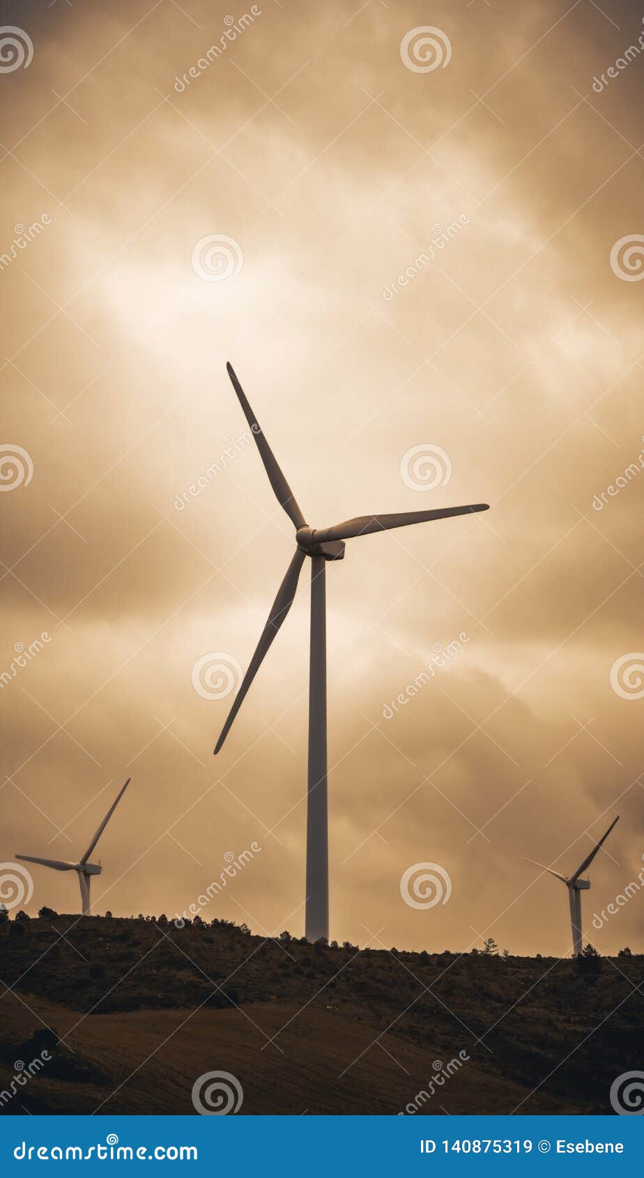 Pollution-free wind power stock image. Image of panel - 140875319