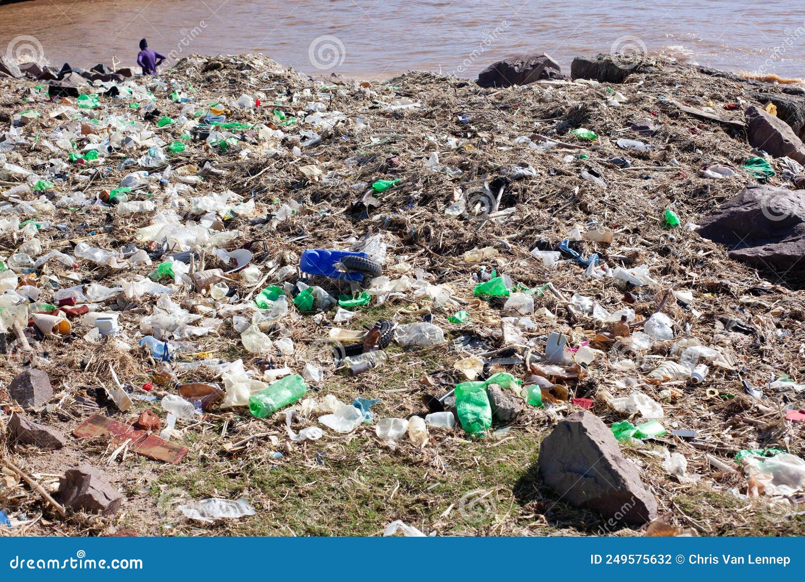 Pollution Garbage Plastic Waste River Stock Photo - Image of public ...