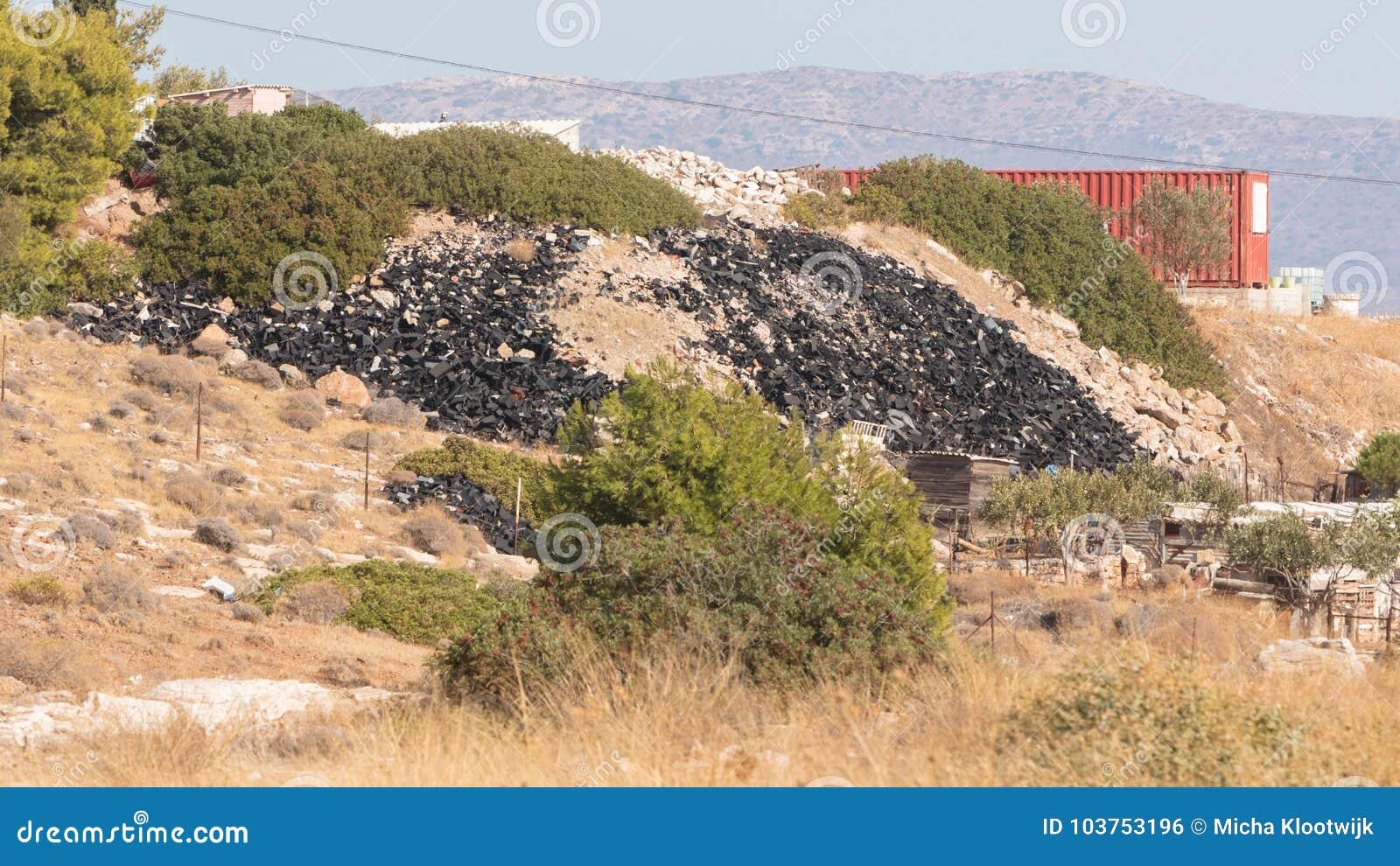 Pollution in Greece stock photo. Image of environmental - 103753196